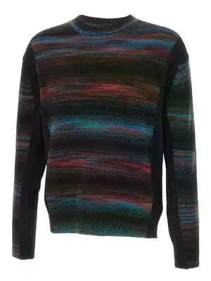 Paul Smith Striped Crew-neck Sweater - Black