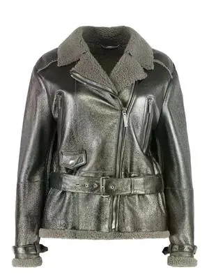 Alberta Ferretti Glitter-effect Jacket - Grey