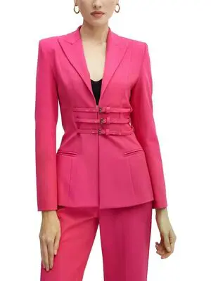 Versace Buckle-detail Blazer - Pink