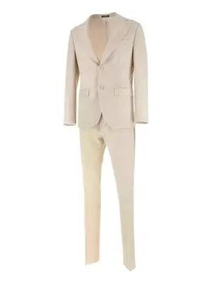 MARCHESANI King Buttoned Peak-lapels Single-breasted Suit - Neutrals