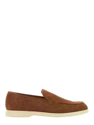 DUCA DEGLI ABRUZZI Lorenzo Plain Suede Loafers - Brown