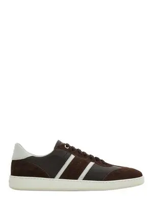 FERRAGAMO Low-top Sneaker With Signature Detail - Brown