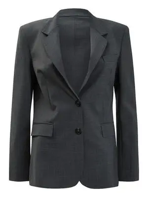 SEMPER Wool-blend Blazer Jacket - Grey