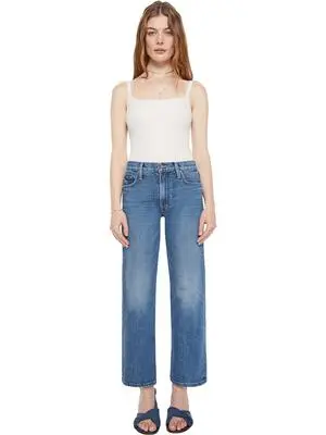 MOTHER The Mid Rise Rambler Zip Ankle Tambourine Jeans - Blue