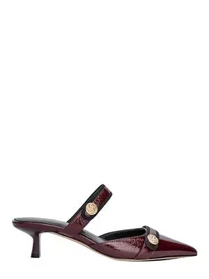 L'Agence Gilliane Heeled Mule - Wine Patent