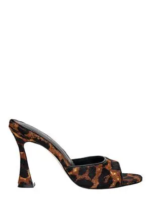 L'Agence Avery Open-toe Mules - Leopard Hair Calf