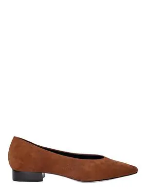 L'Agence Suzanne Ballerina Flat - Buckskin Suede