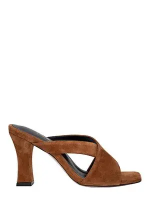 L'Agence Mirabelle Suede Sandals - Buckskin Suede