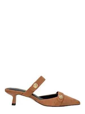 L'Agence Gilliane Heeled Mule - Sand Suede