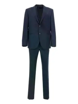 MARCHESANI Peak Lapel Three-piece Suit - Blue