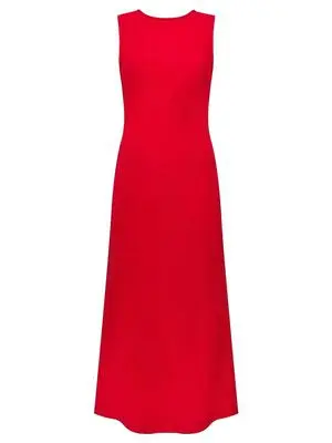 Another Tomorrow Cowl-back Midi Dress - Red