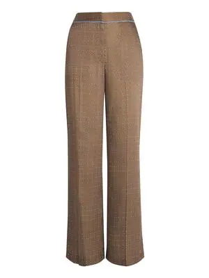 Claudie Pierlot Satin Printed Trousers - Brown