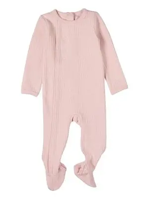MINIMOI Baby Cotton Rich Pointelle Footie - Pink