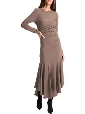 Santorelli Abigail Hi-lo Dress - Taupe