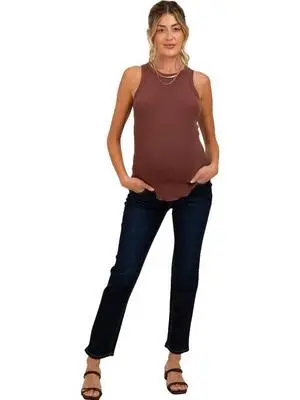 PINKBLUSH Classic Ankle Length Maternity Jeans - Navy Blue