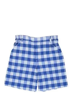 FLORENCE EISEMAN Plaid Seersucker Short - Blue/white