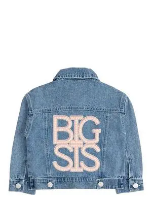 SWEET WINK Big Sis Pearl Patch Jacket - Denim