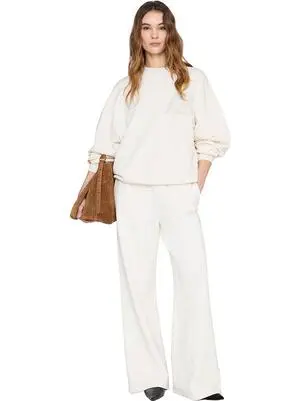 ANINE BING Monogram Kacey Sweatpant - Cream