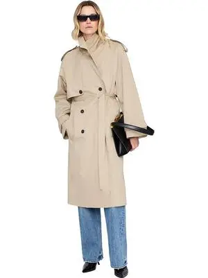 ANINE BING Rickie Maxi Trench - Beige