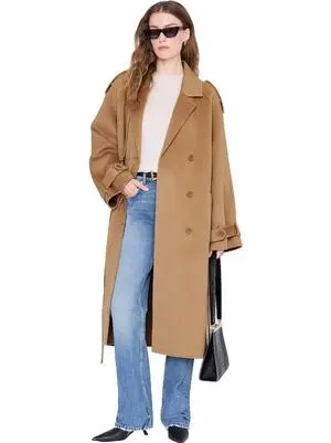 ANINE BING Rickie Maxi Trench - Camel