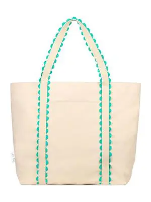 AME & LULU Ame & Lulu Nantucket Beach Tote Teal