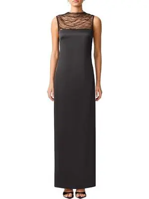 ELLIATT Margot Beaded Sleeveless Gown - Black