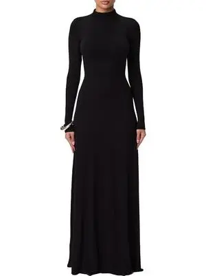 Naked Wardrobe Funnel Neck Long Sleeve Dress - Black