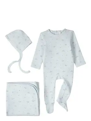 MINIMOI Baby Cotton Rich 3-piece Set - Blue