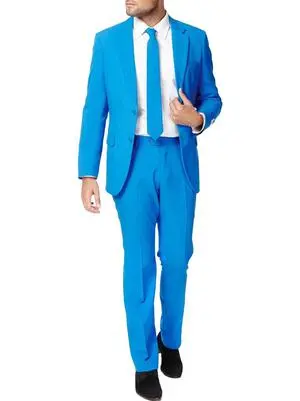 Opposuits Steel Slim Fit Two-piece Suit & Tie Set - Blue