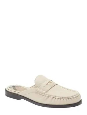 Burberry Cadet Loafer Mule Beige