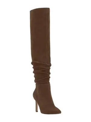 Jessica Simpson Emetta Pointed-Toe Over-The-Knee Boot Maple Oil Suede