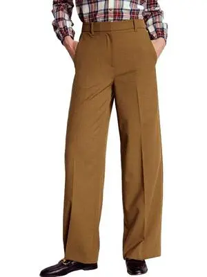 Boden Belgravia Wide Leg Trousers - Tobacco