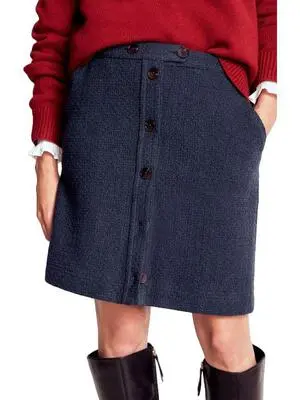 Boden Cecelia Textured Knit Skirt - Navy