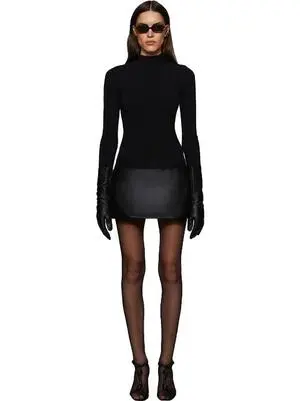 ET OCHS Colette Knit Combo Dress - Black