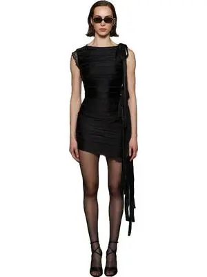 ET OCHS Karmen Ruched Mini Dress - Black