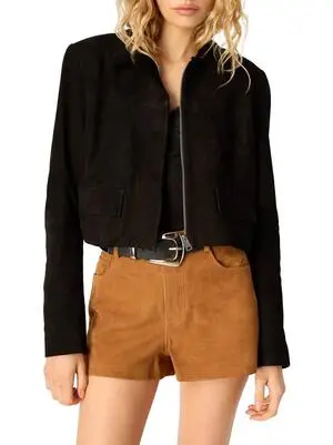 Cami Nyc Sullivan Suede Jacket Black