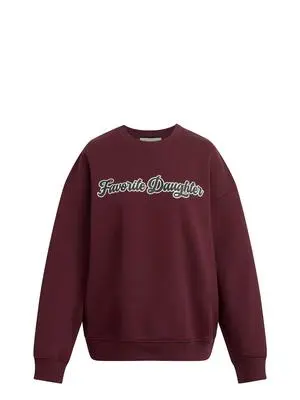 FAVORITE DAUGHTER The Varsity Sweatshirt - Burgundy/navy