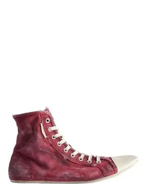 Balenciaga Paris Ultra Flat High Top Sneakers - Red