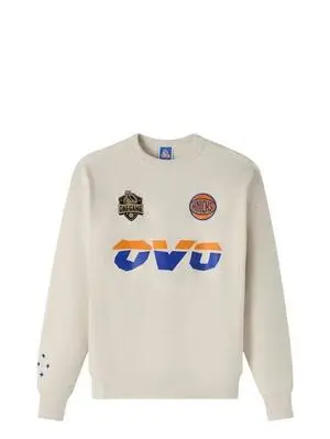 OVO Nba New York Knicks Crewneck Sweatshirt - Pearl Grey
