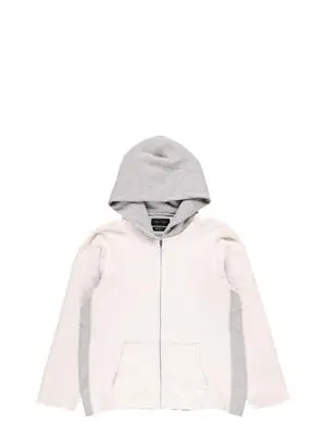 LES TIEN Heavyweight Raw Zip Up Hoodie - Grey