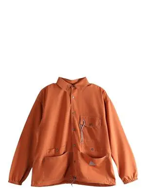 AND WANDER Crinkled Nylon Shirt Jacket - Orange