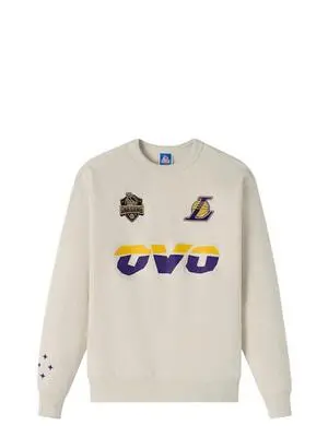 OVO Nba Los Angeles Lakers Crewneck Sweatshirt - Pearl Grey