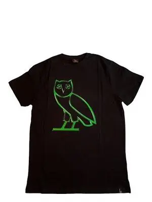 OVO Liquid Chrome Og Owl Tee T-shirt - Black