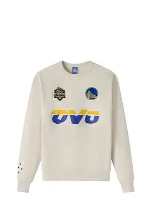 OVO Nba Golden State Warriors Crewneck Sweatshirt - Pearl Grey