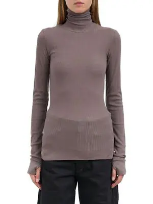 LEMAIRE Ribbed Turtleneck Sweater - Brown