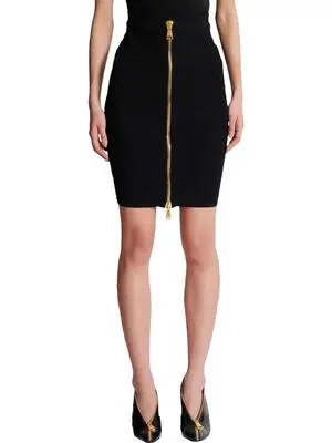 Balmain Straight Skirt - Black