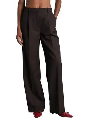 ANINE BING Wide Leg Trousers - Brown