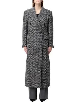Tagliatore Long Double Breasted Coat - Grey