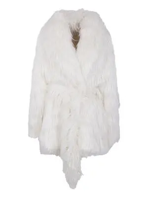ENTIRE STUDIOS Fur Coat - Cream