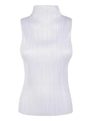Issey Miyake Pleated Top - White